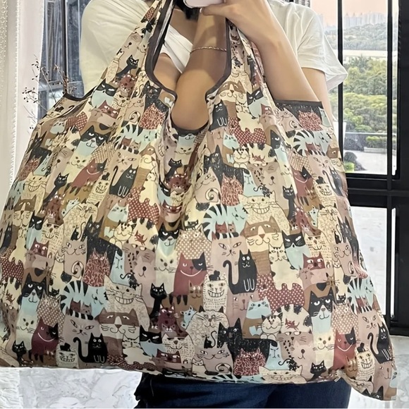 Bags | Kitty Meow Mail Carrier Large Cat Tote Bag Packages Travel Post ...